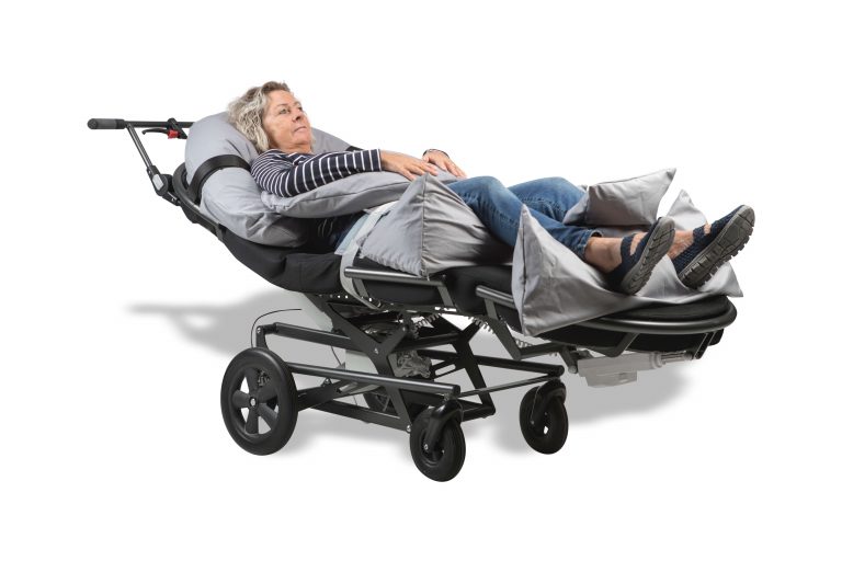Personal transporter (MobiBed) for immobile persons. Adjustable.